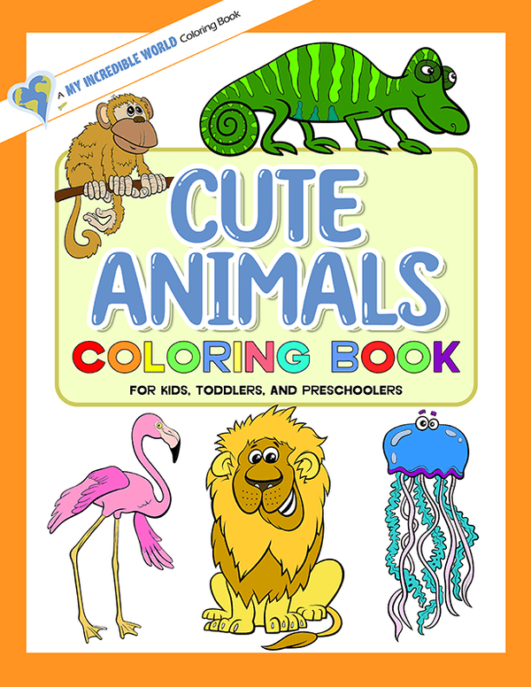 FREE Printable Cute Animals Coloring Book for Kids and Preschoolers ...